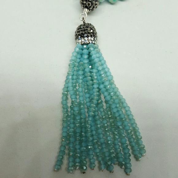 Jewelry | Doublestrand Firepolished Turquoise Crystal Neck | Poshmark